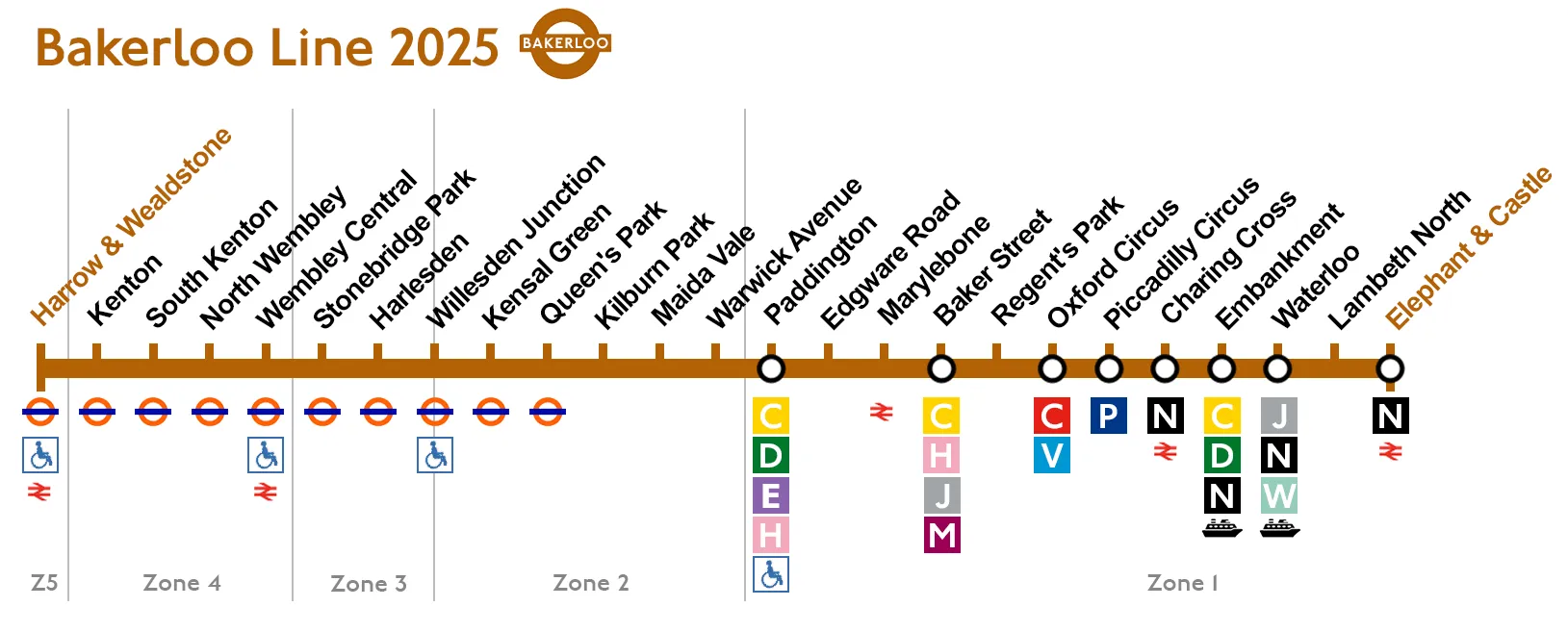 Bakerloo Line Map: Timetable, Stations - metro londres