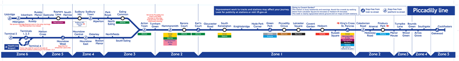 piccadilly line map: Stops & Timetable - metro londres