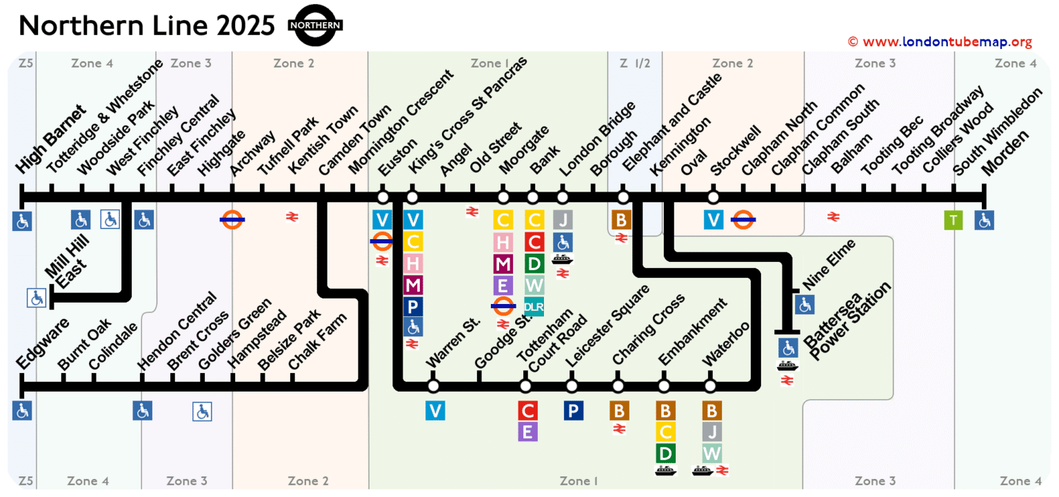 London’s Northern Line: Stations, Map, Timetable - metro londres